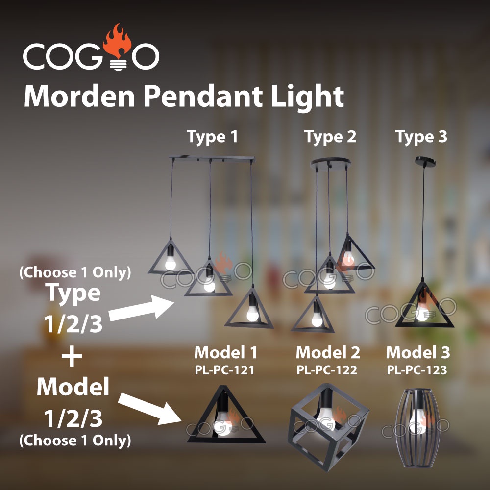 Pendant Light Cogoo Modern Simple Nordic Designer Triangle CubeSet Of 3 ...