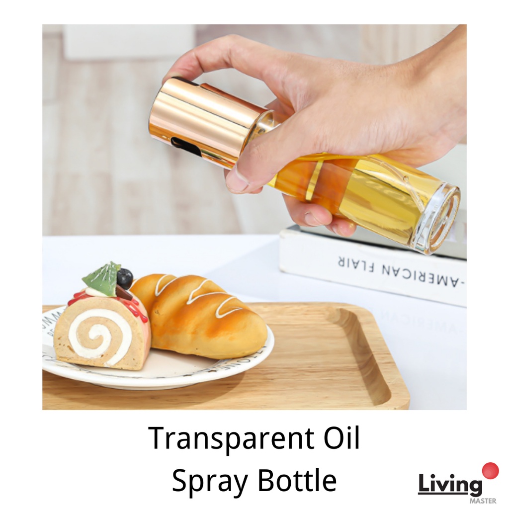 Transparent Oil Spraying Bottle Kitchen Cooking Ware BBQ Baking Olive ...