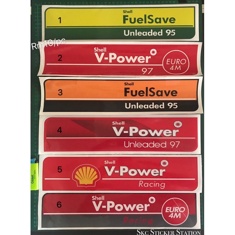 Shell 95/97/V Power Racing/ Euro 4M Sticker Printing & Laminate ...