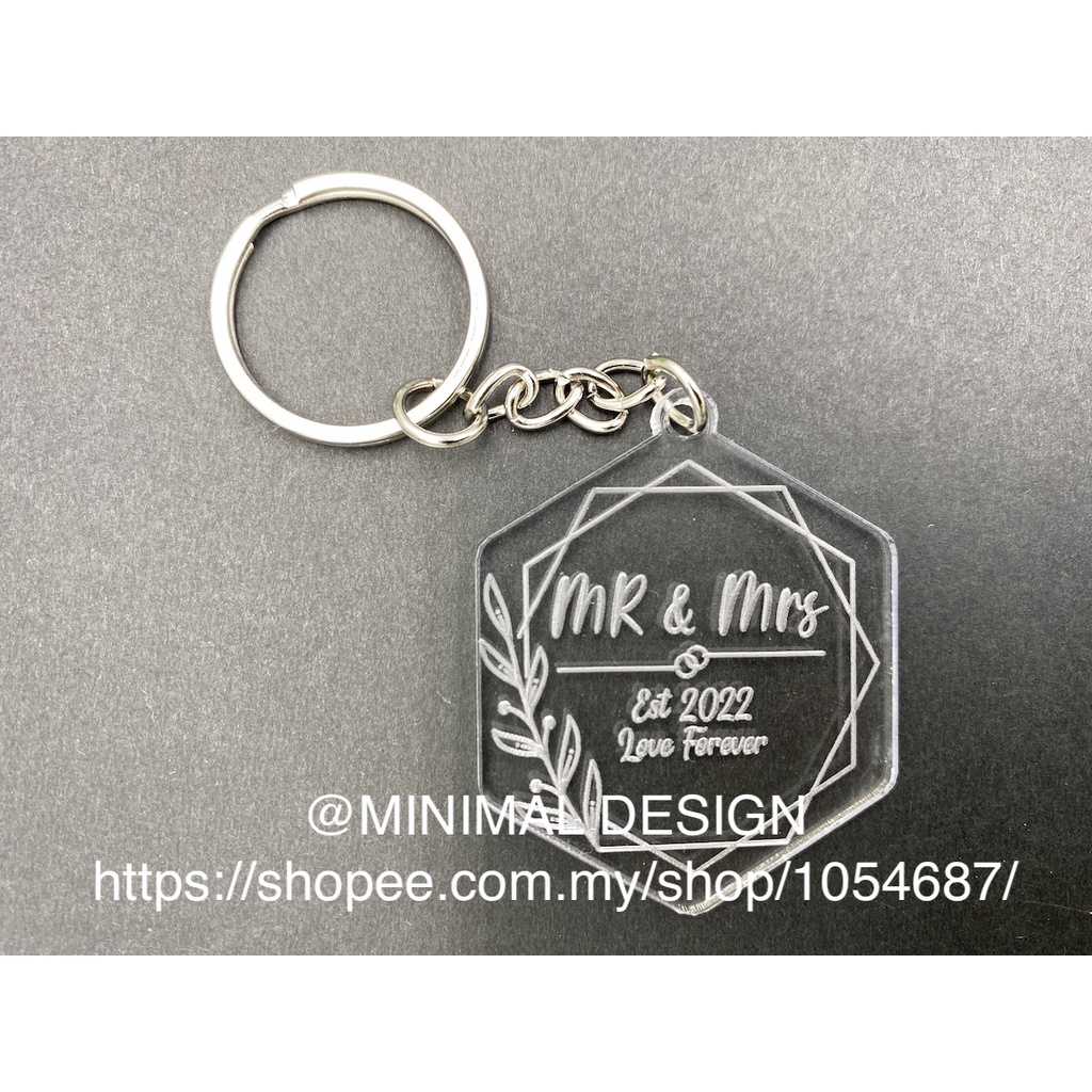 Custom Keychain, Engraved or Color, Acrylic or Wood, Laser Engraving ...