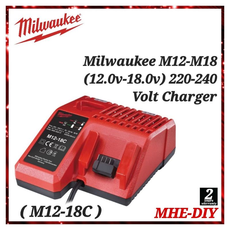 MILWAUKEE M12™ - M18™ Charger (M12-18C) | Shopee Malaysia
