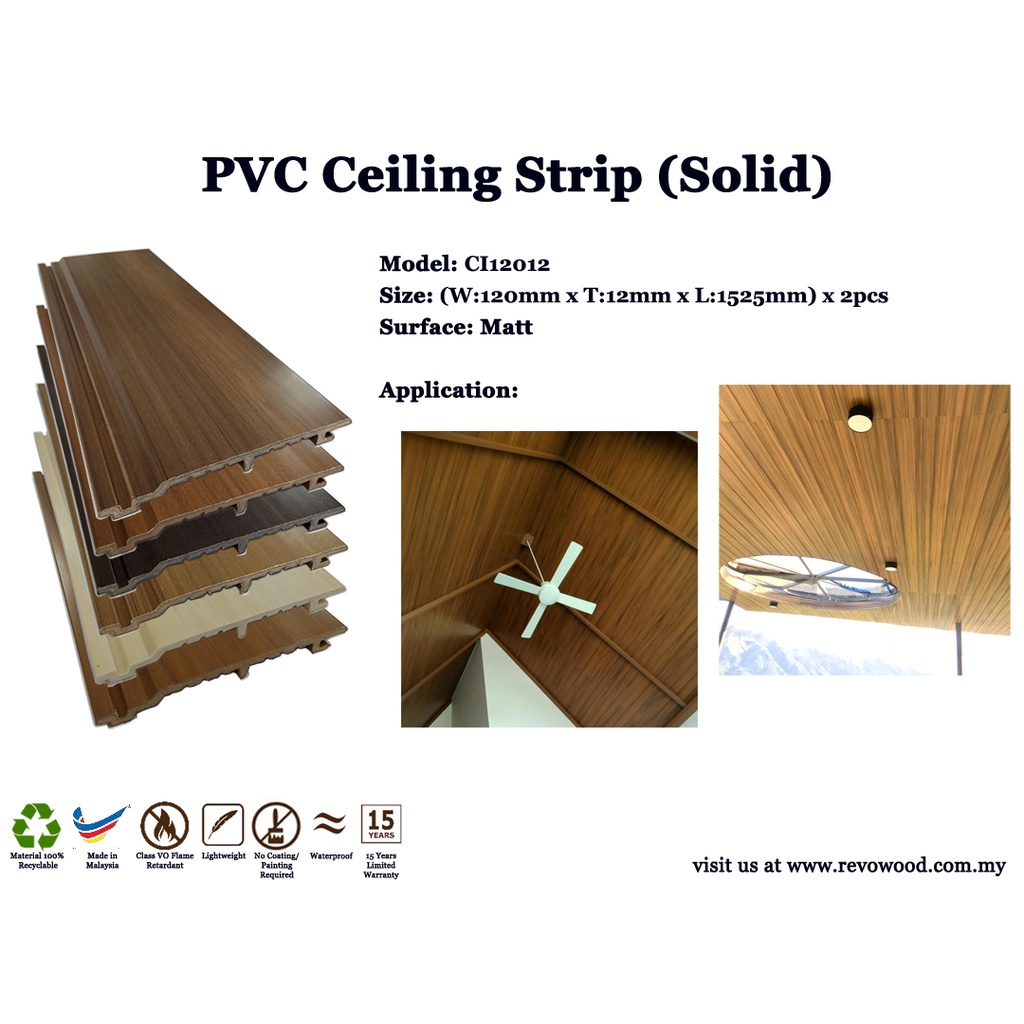 Boisdeck Vinyl Composite PVC Ceiling Strip (Solid) | Shopee Malaysia