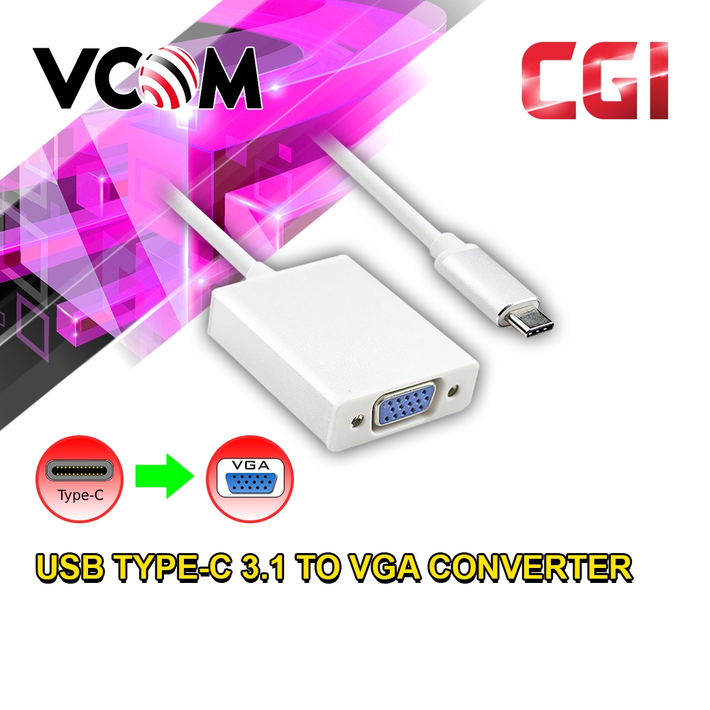 VCOM USB Type-C 3.1 to VGA Converter | Shopee Malaysia