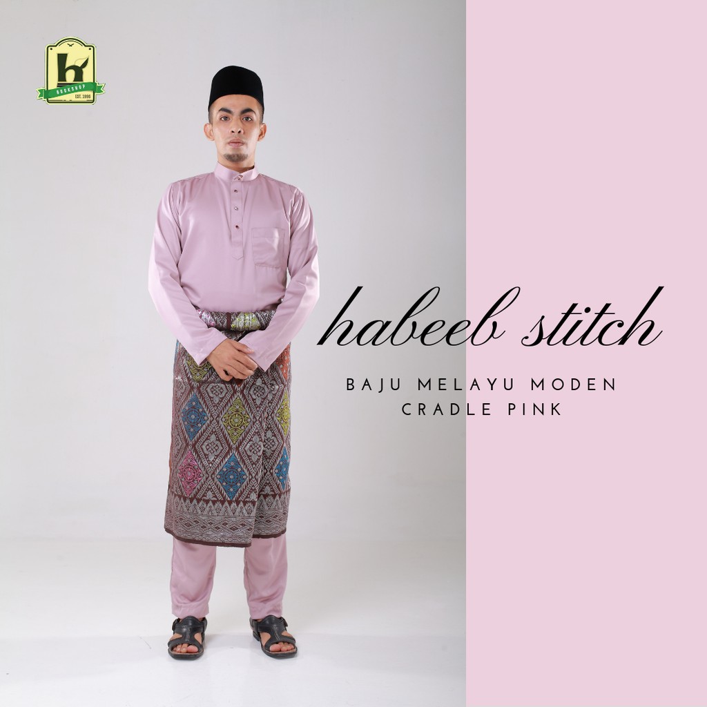Baju Melayu Habeeb Stitch - Cradle Pink | Shopee Malaysia