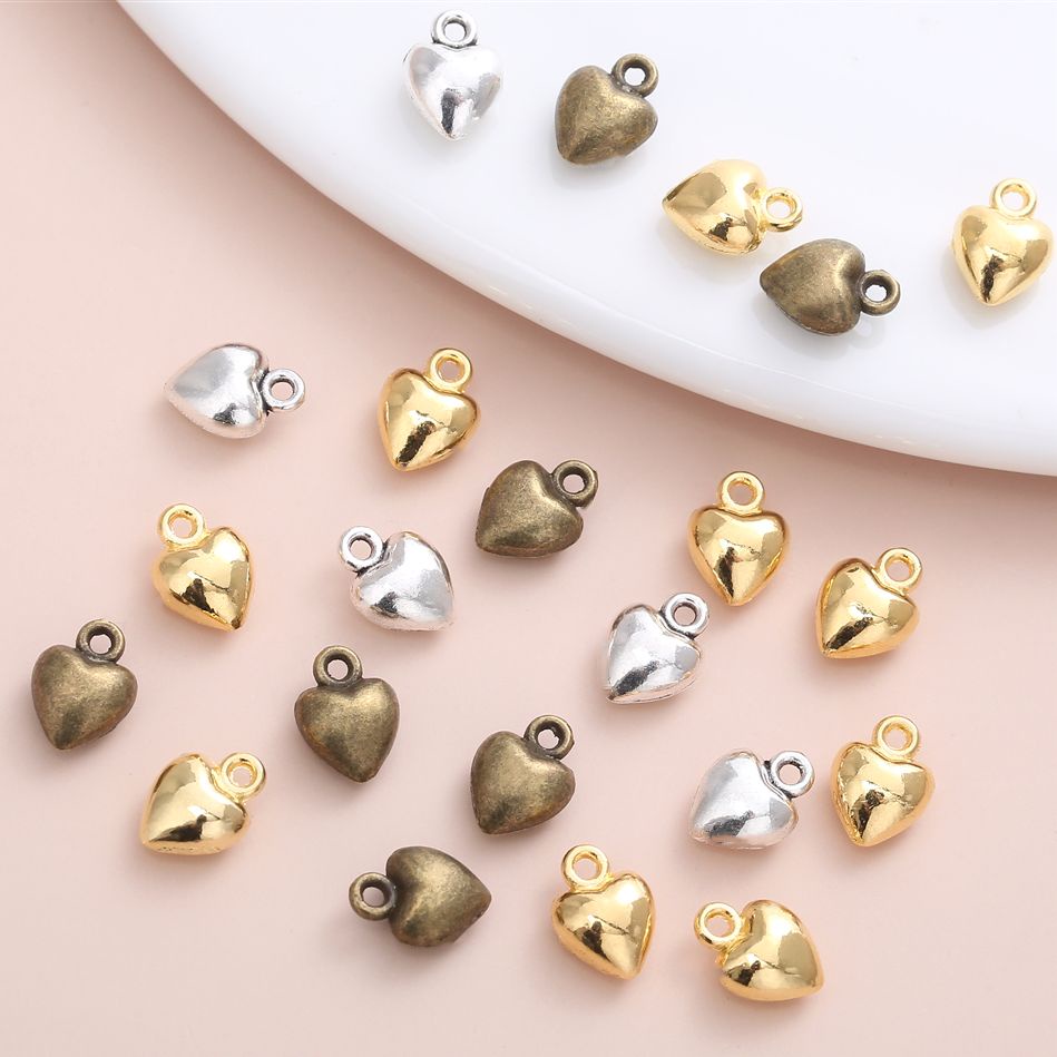 30pcs/set Vintage Delicate 3D Heart Charm for Women's Pendant Necklace ...