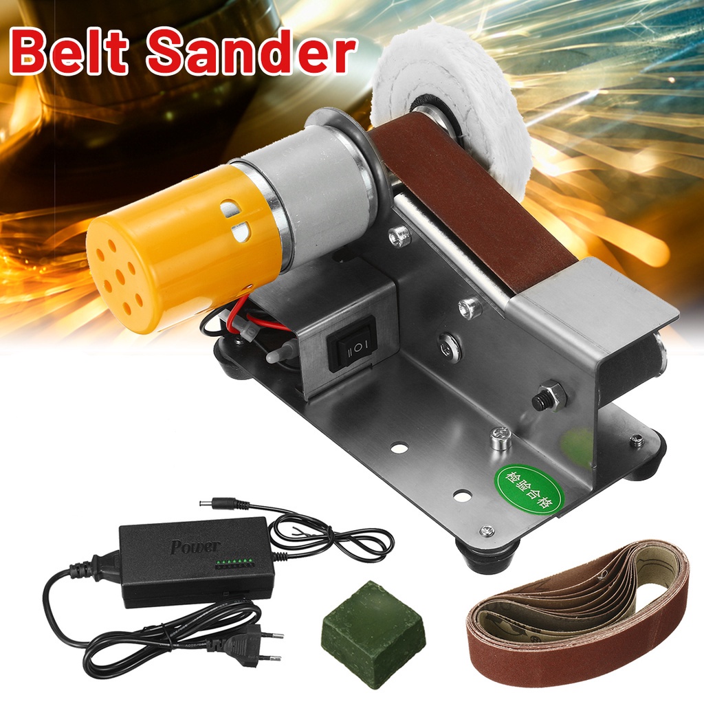 12-24V Mini Electric Belt Sanding DIY Polishing Grinding Machine ...