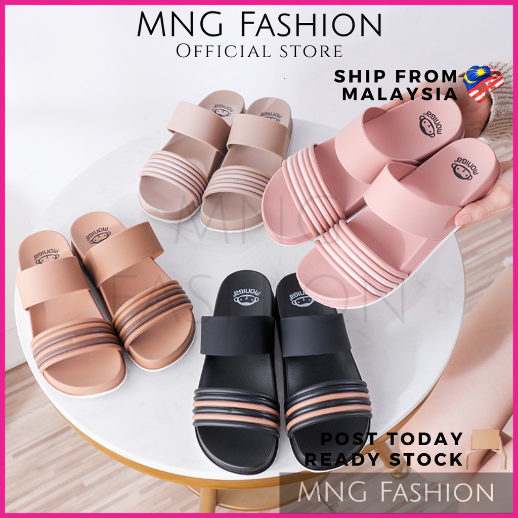 MONIGA - Jelly Strap Sandal Perempuan Lembut | Soft Jelly Strap Women ...