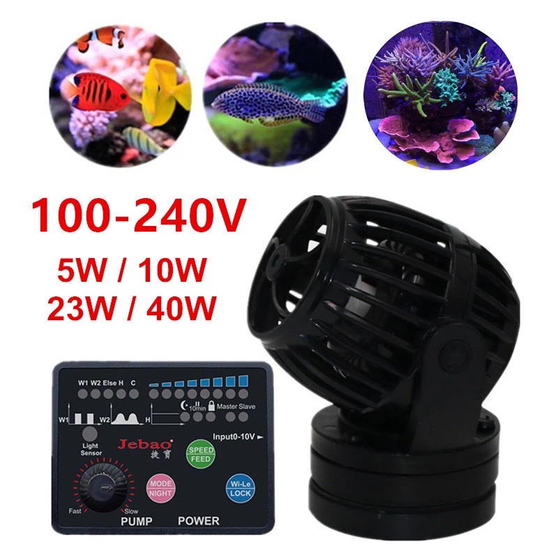 Jebao 100-240V Fish Tank Wavemaker Water Pump Aquarium Wave Propeller Pump With Controller For ...