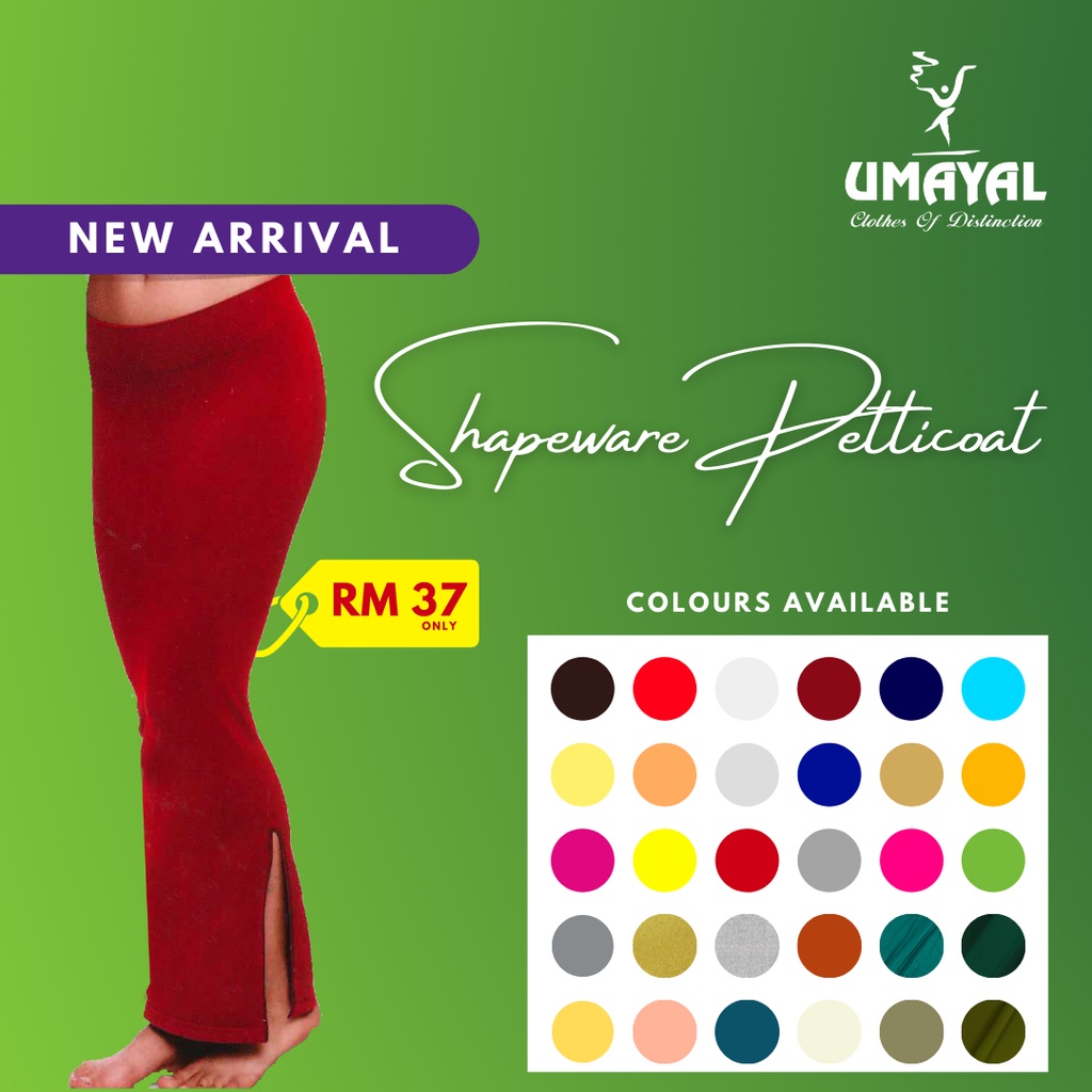 COTTON SAREE INNERWEAR SHAPEWEAR PETTICOAT (UL PAAVADAI) | Shopee Malaysia