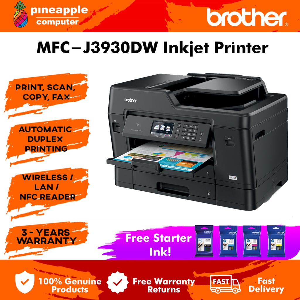 Brother MFC-J3940DW (Replacement model of MFC-J3930DW) Colour Inkjet ...