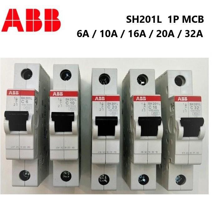 ABB MCB SH201L 1 Pole 4.5kA 6A/10A/16A/20A/32A/40Amp Circuit Breaker | Shopee Malaysia