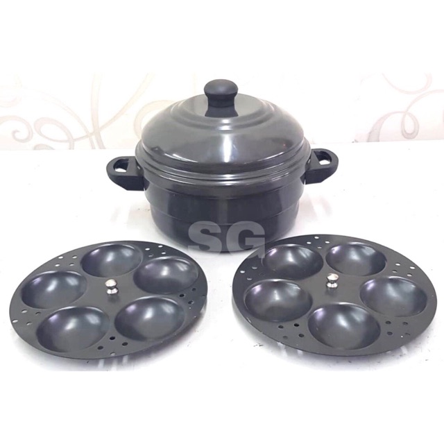 10 Kuzhi Non Stick Idly Pot (BlackV) | Shopee Malaysia