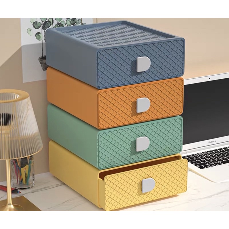 Multipurpose Stackable Storage Box 4 Tier Colourful Table Office Living ...