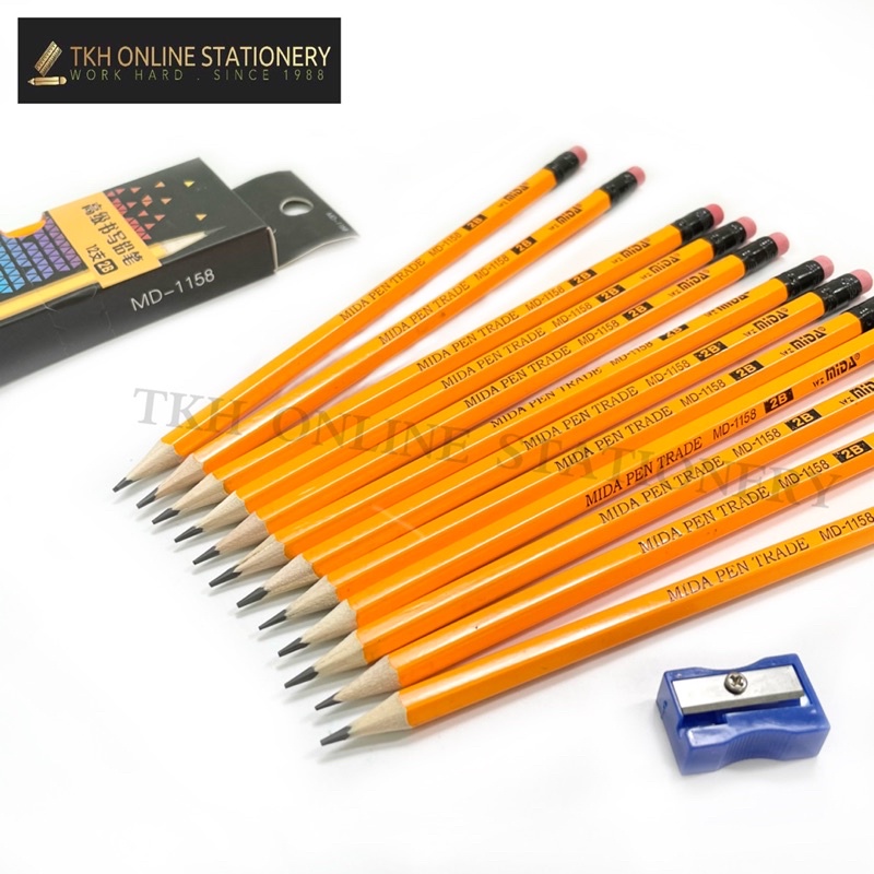MIDA Pen Trade 2B Pencil (12pcs/pack) | Shopee Malaysia
