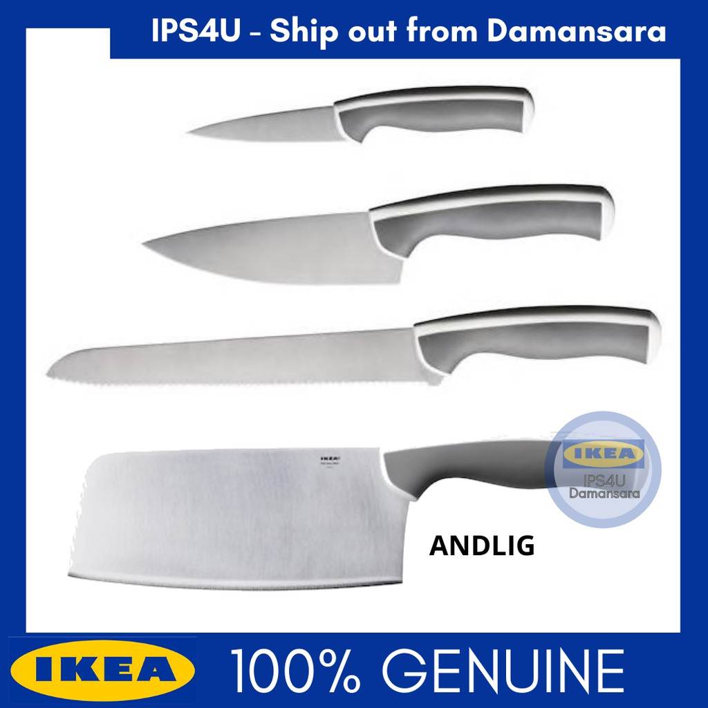 ( IKEA Kitchen ) ANDLIG 3-Piece Knife Set Chinese Chopper | Shopee Malaysia