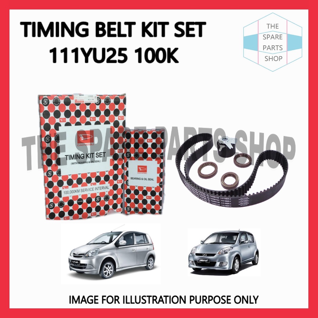 PERODUA KELISA KENARI MYVI 1.0 VIVA 111YU25 TIMING BELT SET 100,000KM ...