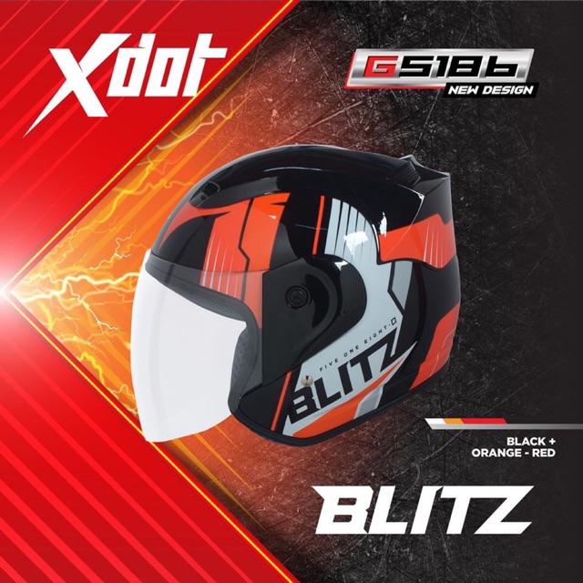 DESIGN BARU XDOT G518B HELMET XDOT G518 Helmet Motor Siap Visor 518b ...