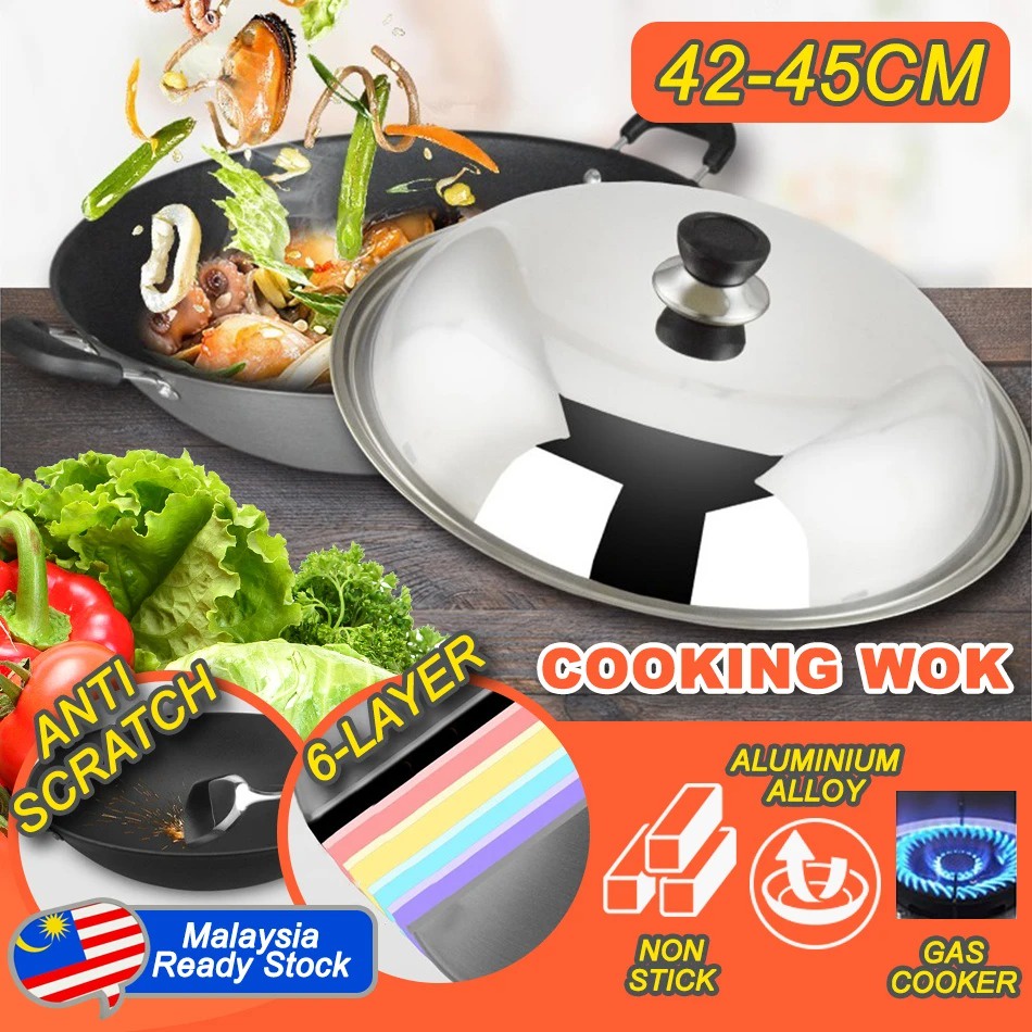 Tollo_regina [ 42CM / 45CM ] RED SUN Aluminium Alloy Nonstick Cooking ...