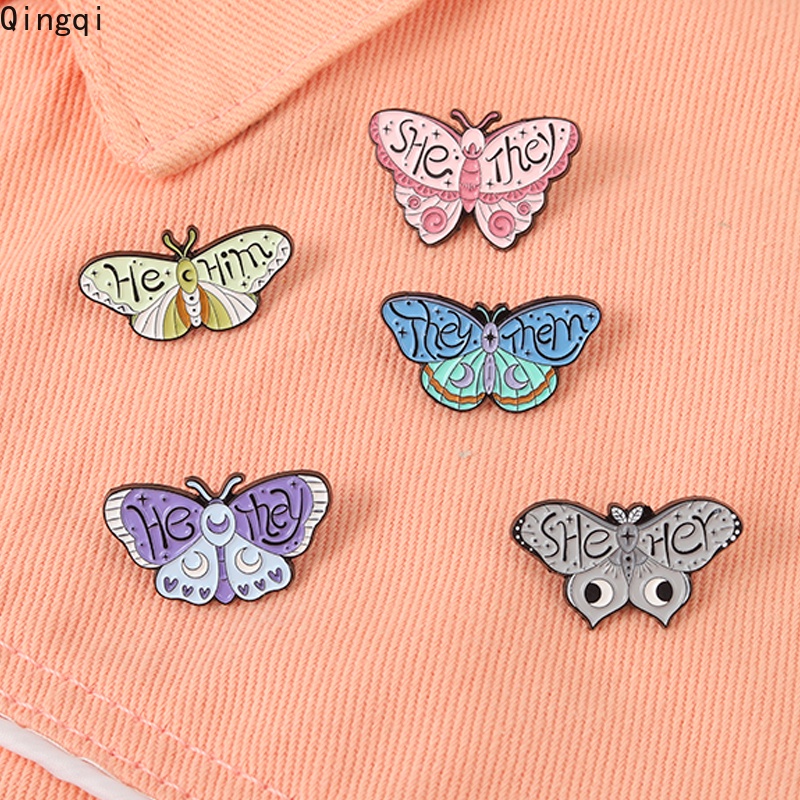 Colorful Butterfly Enamel Pins Butterfly Brooch Badges Cartoon Jewelry ...