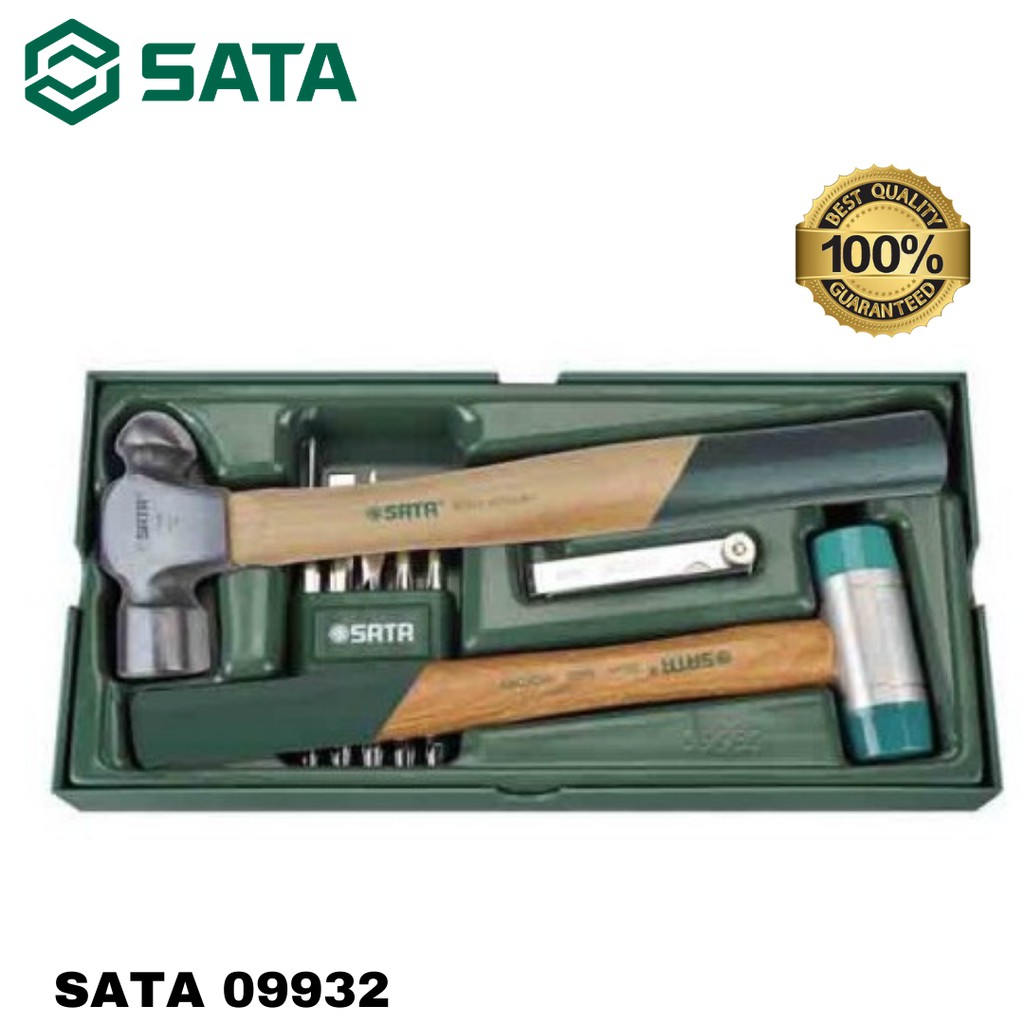 SATA 09932A 4PCS STRIKING TOOL TRAY SET SATA / HAMMER SET / STRIKING TOOL SET / HAMMER / FEELER ...