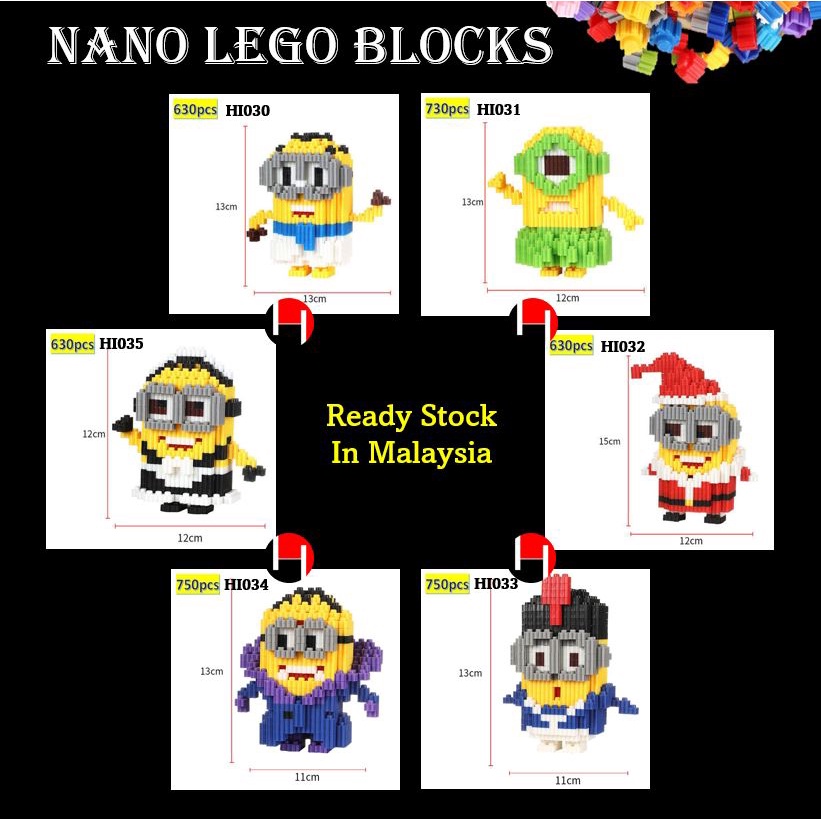 Nano Lego Blocks DIY Building Bricks Minion | Shopee Malaysia