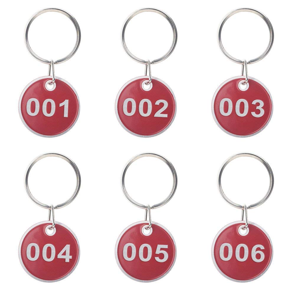Aluminum Alloy Metal Key Tag Set, Number ID Tags Key Chain, Numbered ...