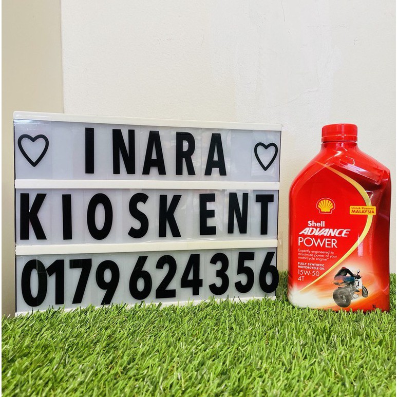 Shell Advance Power 15W-50 (Minyak Hitam Motor/Motor Oils) + Gift (100% ...