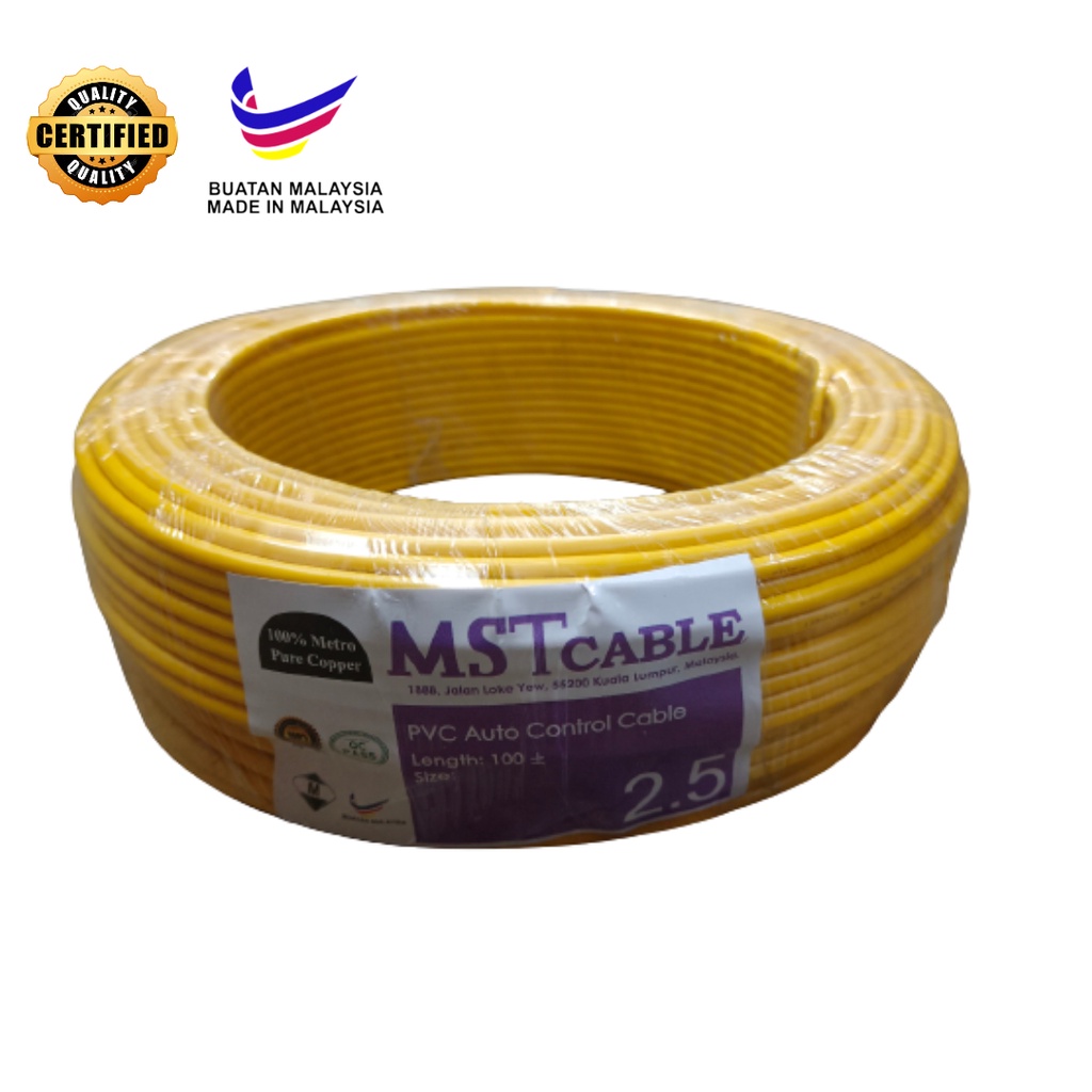 2.5MM Pure Copper 100% PVC Cable / Wayar / Wire Copper Wire Cable 2.5mm ...