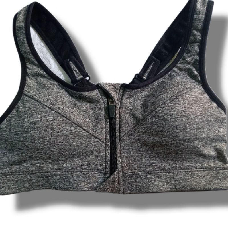 Sport Bra Zipper Zipper Zipper/Front Zipper | Shopee Malaysia