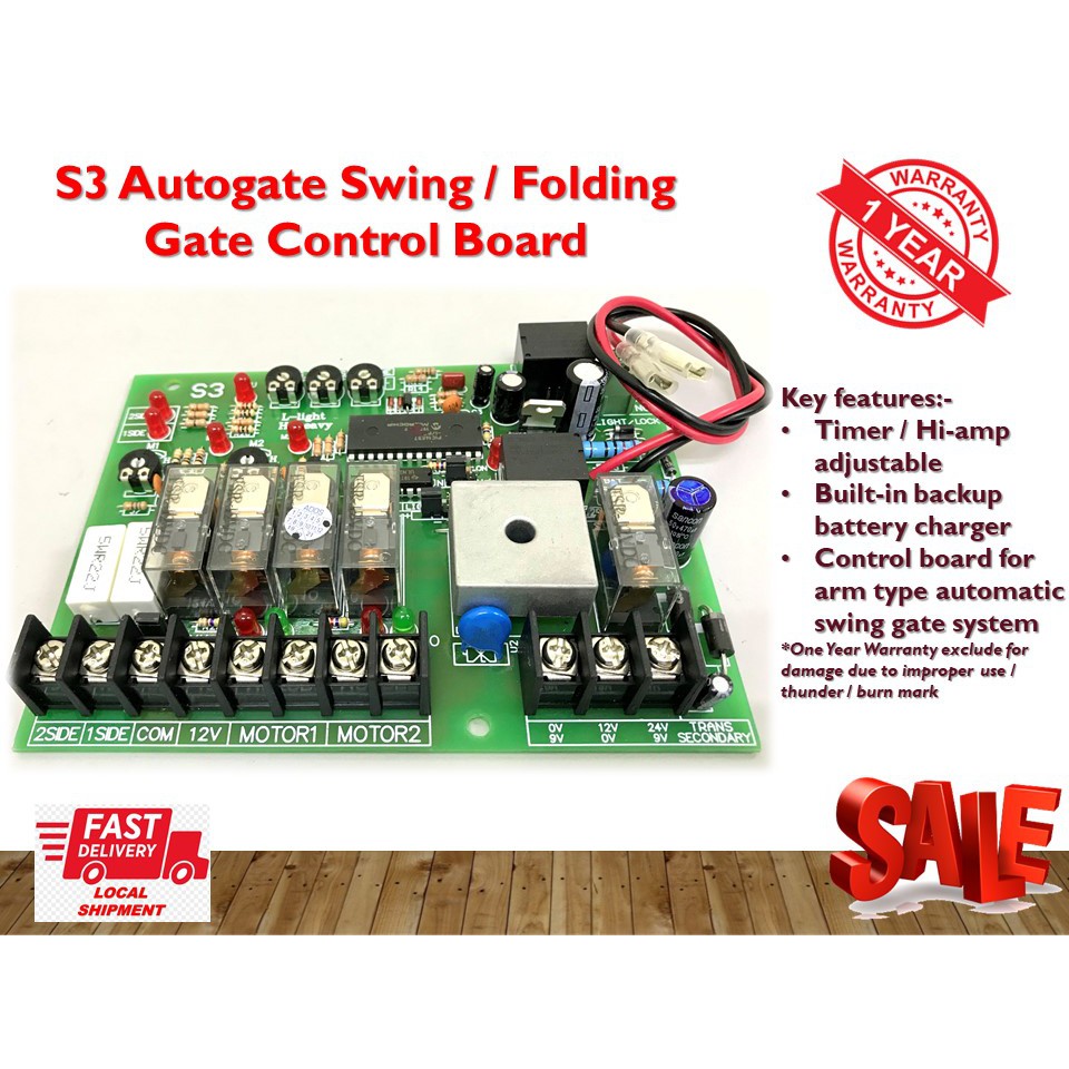 S3 Autogate Swing / Folding Gate Control Board PCB Panel | Shopee Malaysia