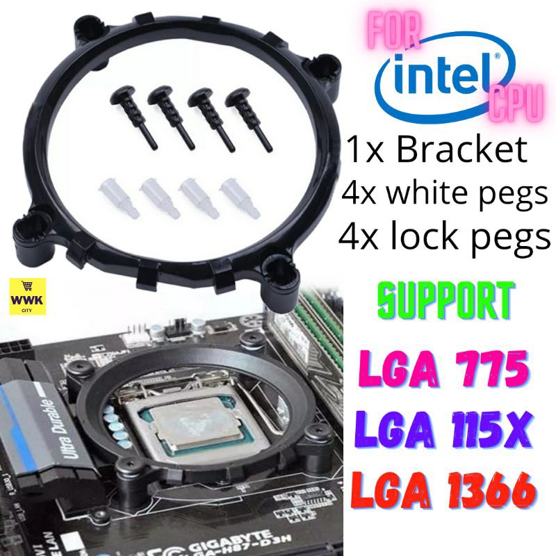 Intel CPU bracket for clip on CPU cooler installation Heatsink Fan LGA ...