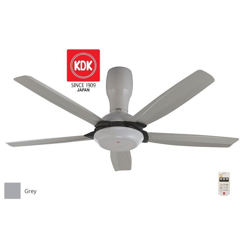 KDK 5 BLADE Remote Control Ceiling Fan 56" inch | K14YZ-GY | Shopee ...