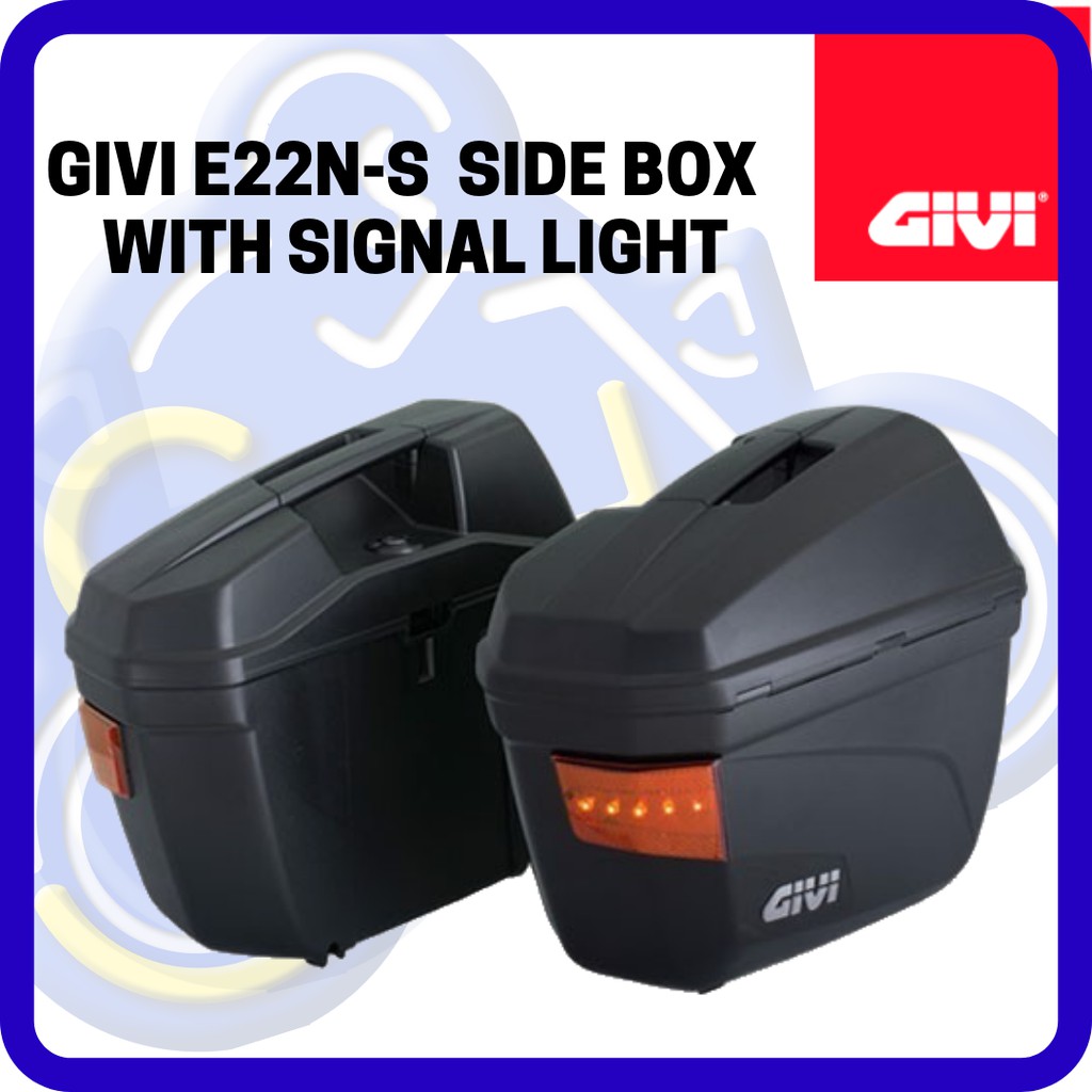 1SET GIVI SIDE BOX E22N WITH SIGNAL LIGHT MOTOR YAMAHA HONDA SYM SIDE ...