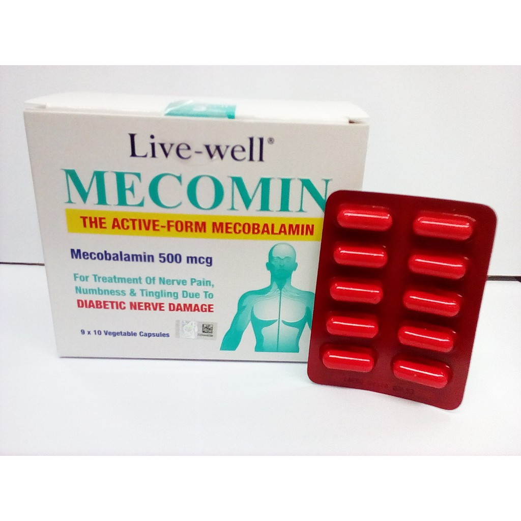 Ubat Pil Sakit Saraf Urat/ Kebas Mecomin Vitamin B12 10biji | Shopee ...