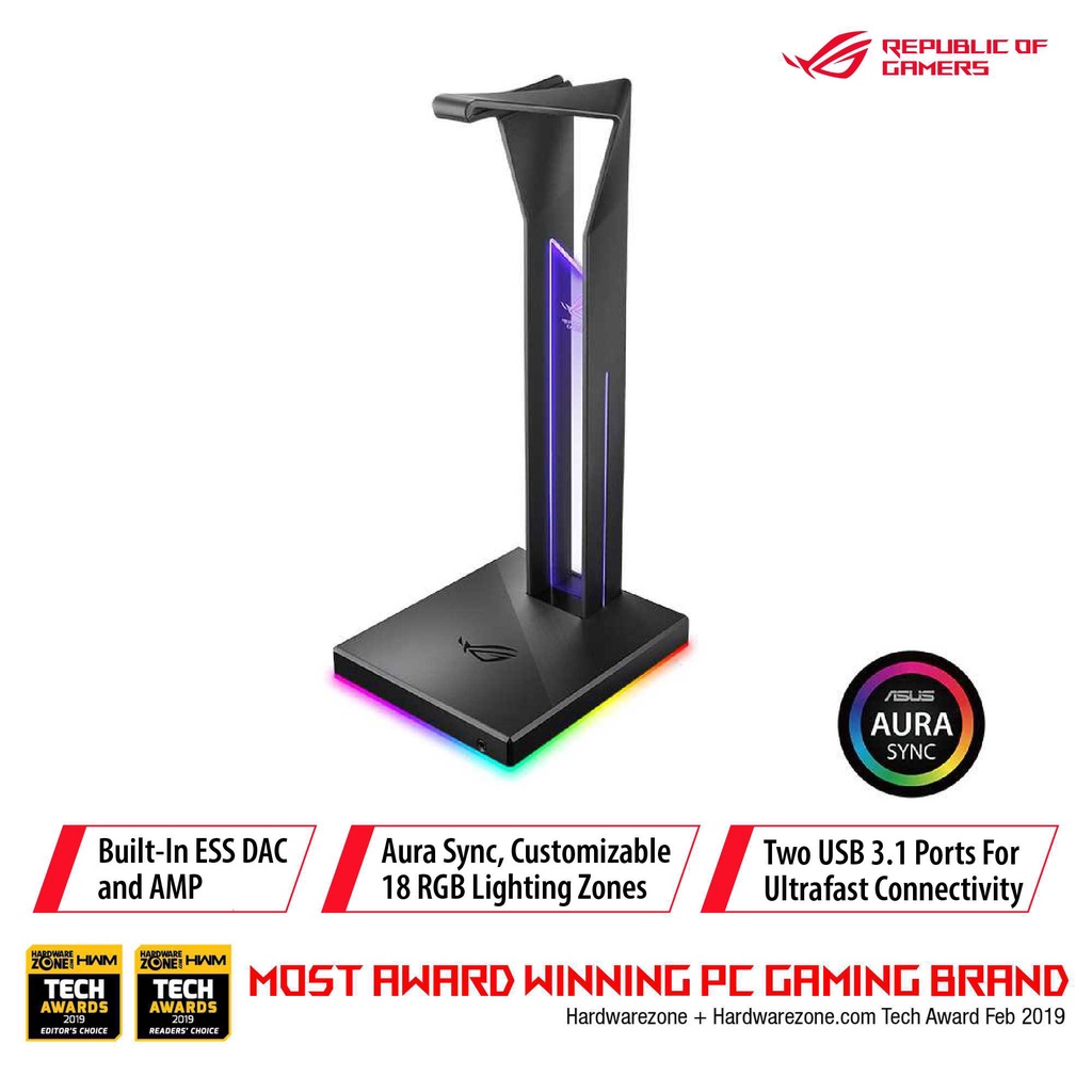 ROG Throne with 7.1 surround sound, dual USB 3.1 ports and Aura Sync ...