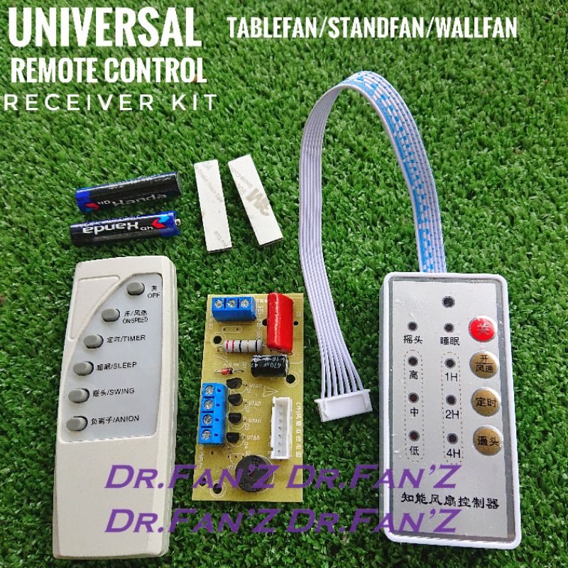 Universal Remote Control Receiver Kit with remote and panel board for ...