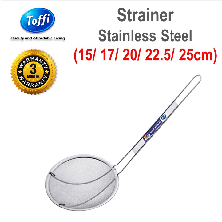 Stainless Steel Shallow Sieve / Oil Strainer - TOFFI-K6200 钢长柄油格 ...