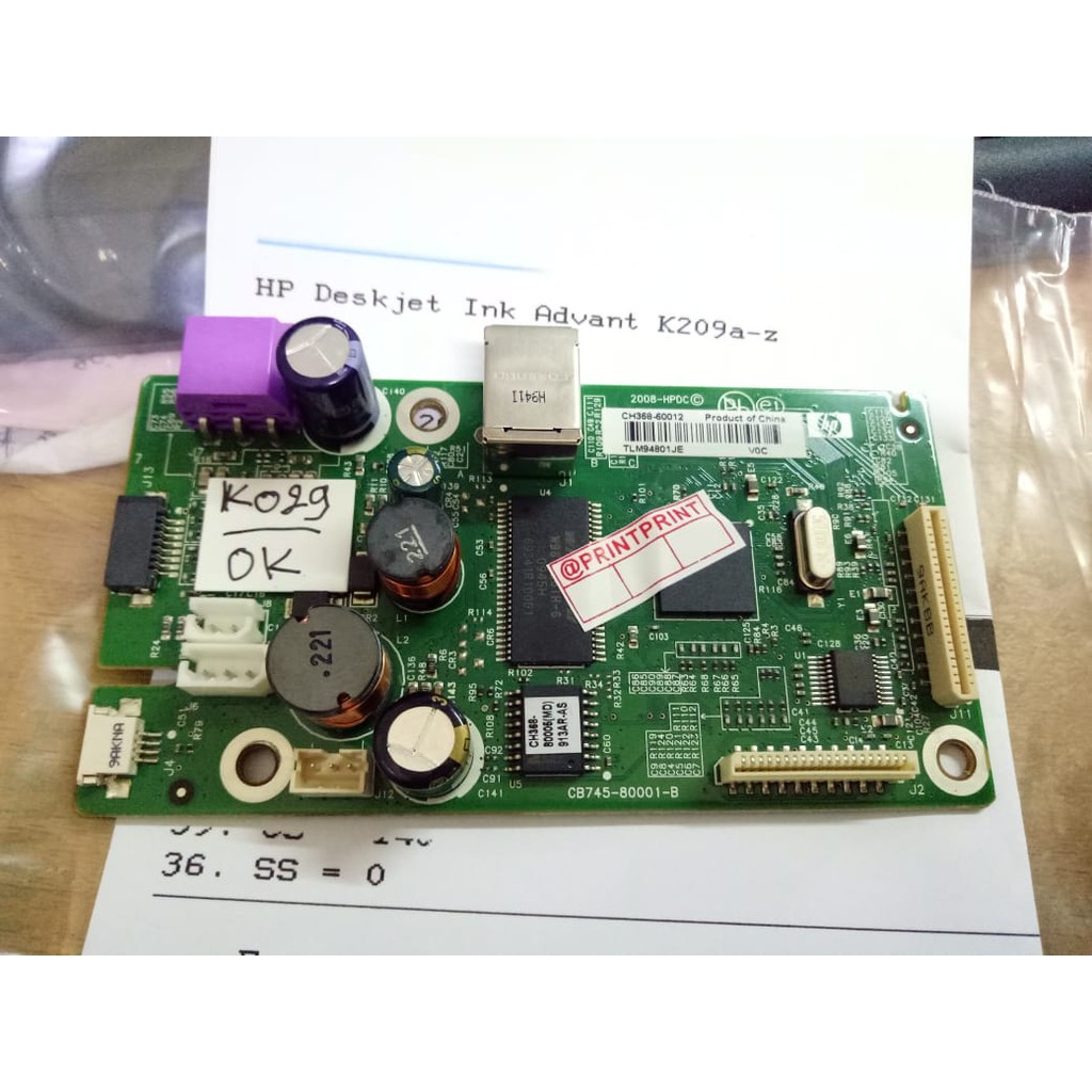 Mainboard Formatter Logic Board PCA HP DeskJet Adv K209 | Shopee Malaysia
