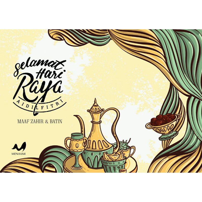 Poskad Kad Ucapan Selamat Hari Raya Aidilfitri Postcard Greeting Card ...