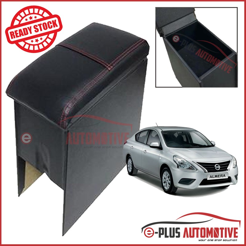 Nissan Almera Car Black Pvc Red Line Central Armrest Arm Rest Console ...