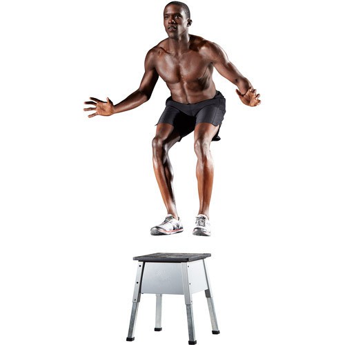 Gold's Gym Adjustable Plyometric Jump Box with Non-Slip Top Jumping ...