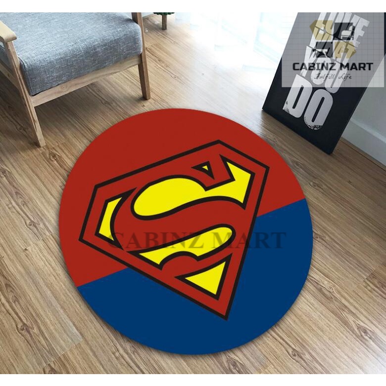 Marvel Avengers 3D Round Shaped Anti-slip Rugs & Mat Living Room Dining ...