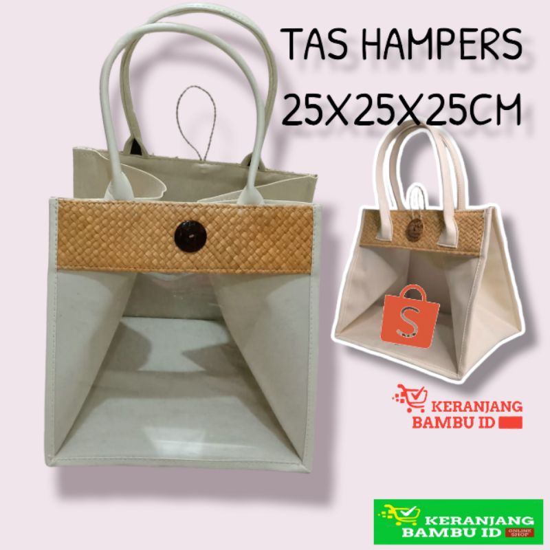 Pandan Hampers Bag 25x25x25 cm/ Vinyl Hampers Bag / Pandan Parcel Bag ...