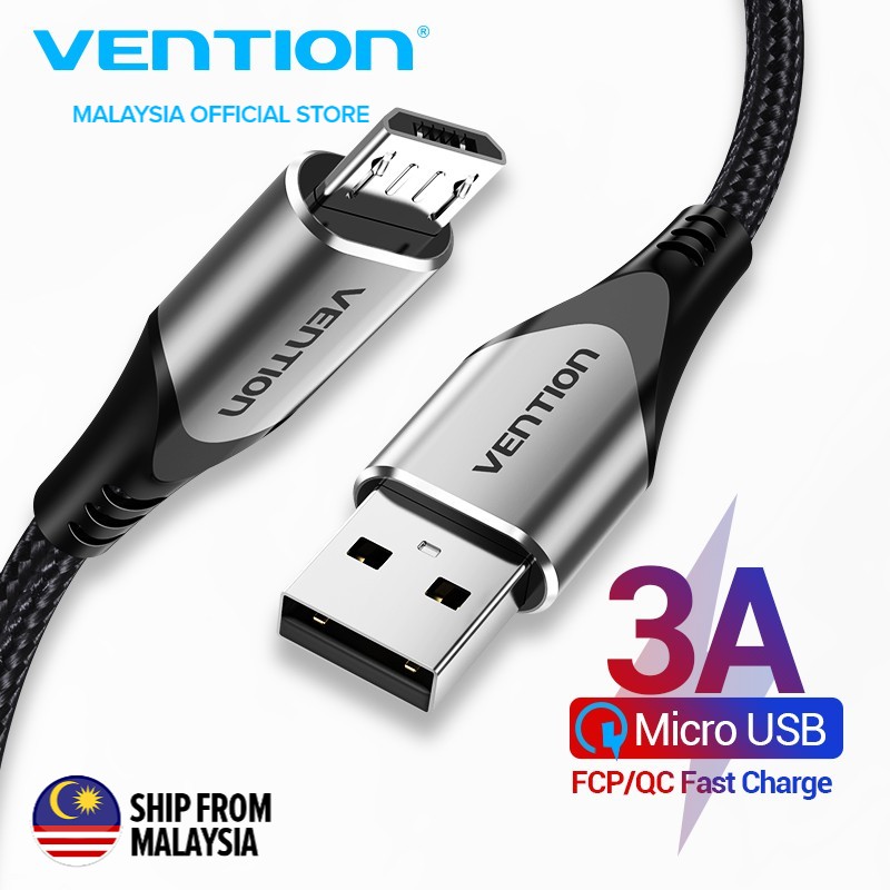 Vention Micro USB Cable Fast Charging 3A QC 3.0 Fast Charge Braided ...