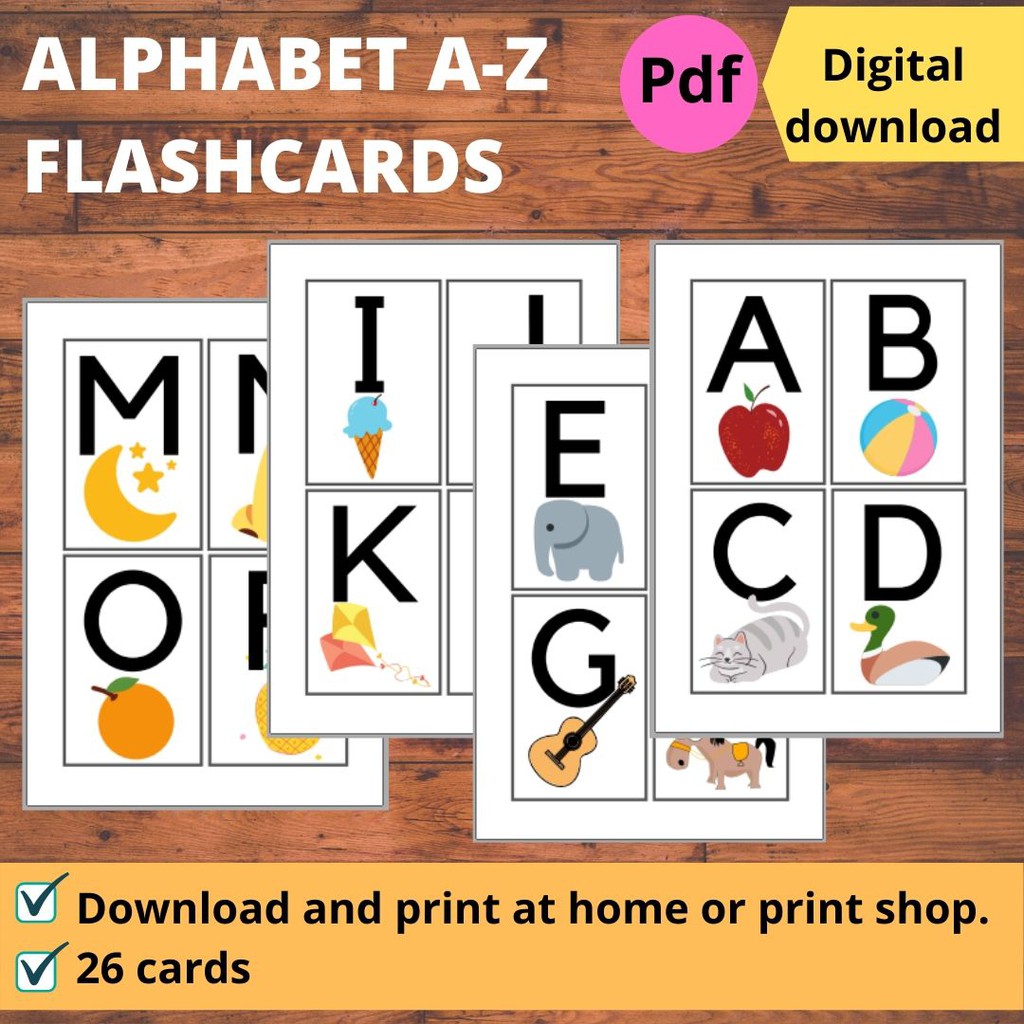 Printables ABC Alphabet Flashcard softcopy | Shopee Malaysia