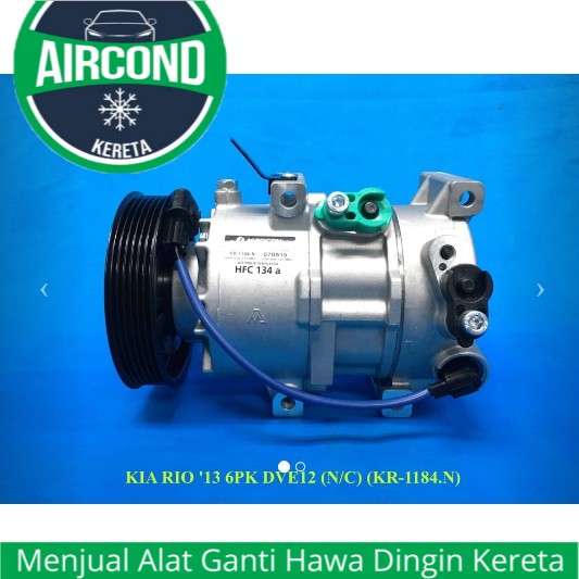 KIA RIO 2013 DVE12 (NEW) COMPRESSOR KR-1184.N MODEL UB | Shopee Malaysia