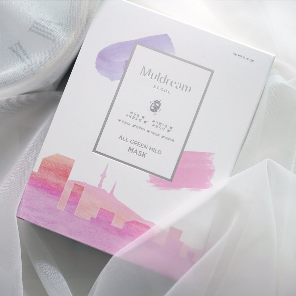 MULDREAM All Green Mild Facial Mask (10ea) | Shopee Malaysia