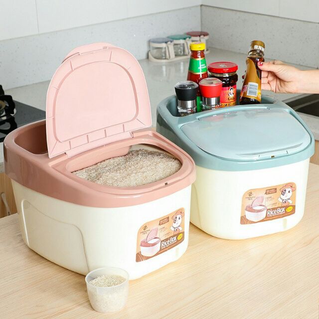 💥💥 12KG RICE BOX KITCHEN STORAGE CONTAINER WITH WHEELS AND LIDS 💥💥 ...