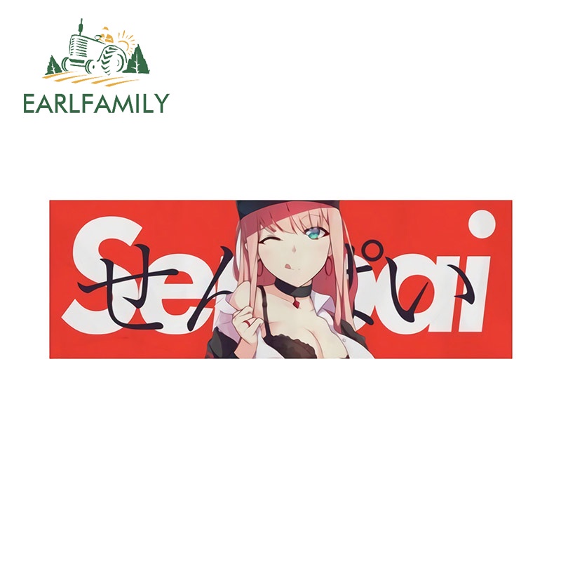 EARLFAMILY 13cm x 4.0cm for Zero Two Drift Slap Car Stickers DIY Anime ...