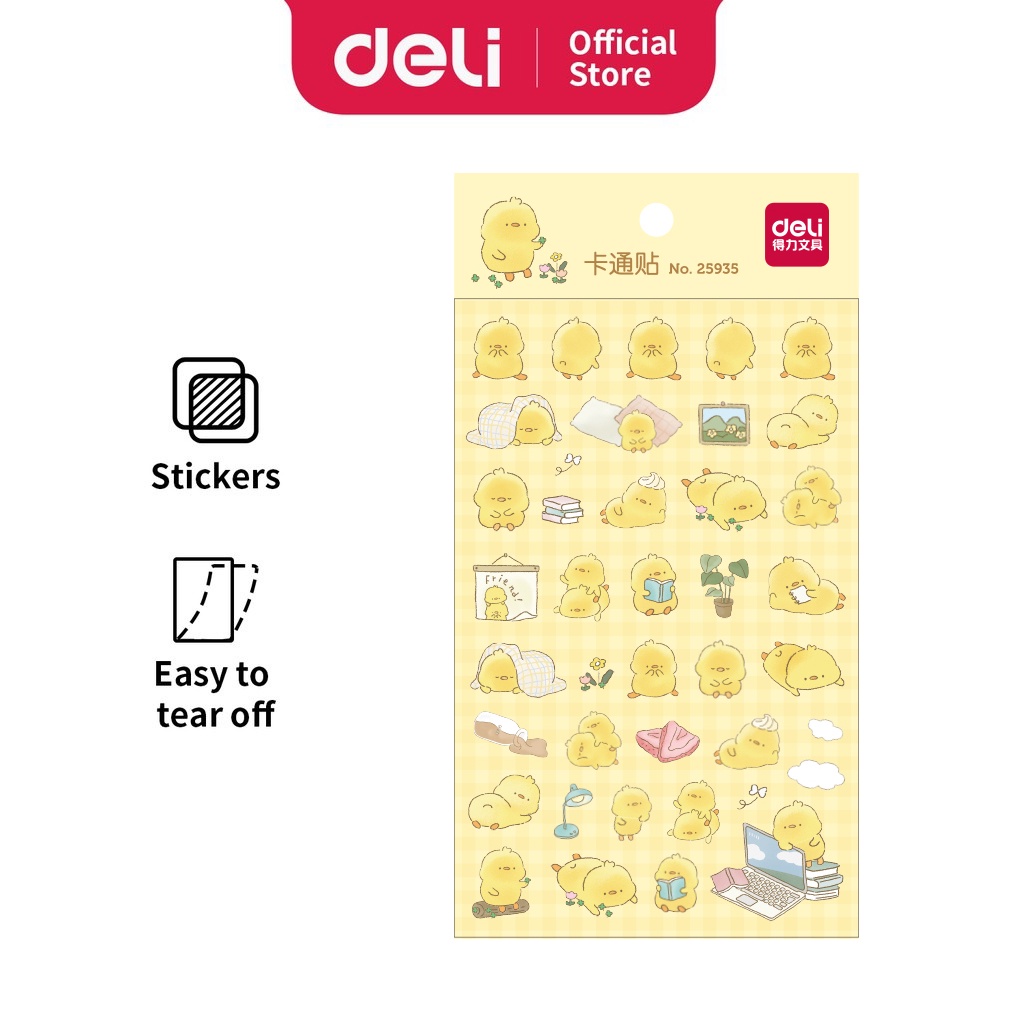 Deli Sticker 25935 Cartoon Small Chicken Pattern 180*95mm PVC Stickers ...